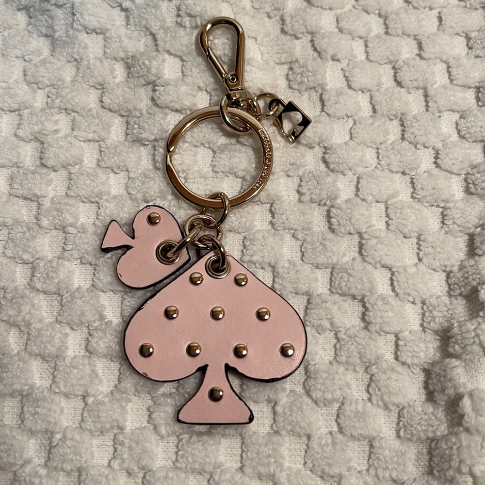 Firm Kate Spade Pink Spade Keychain - Gem